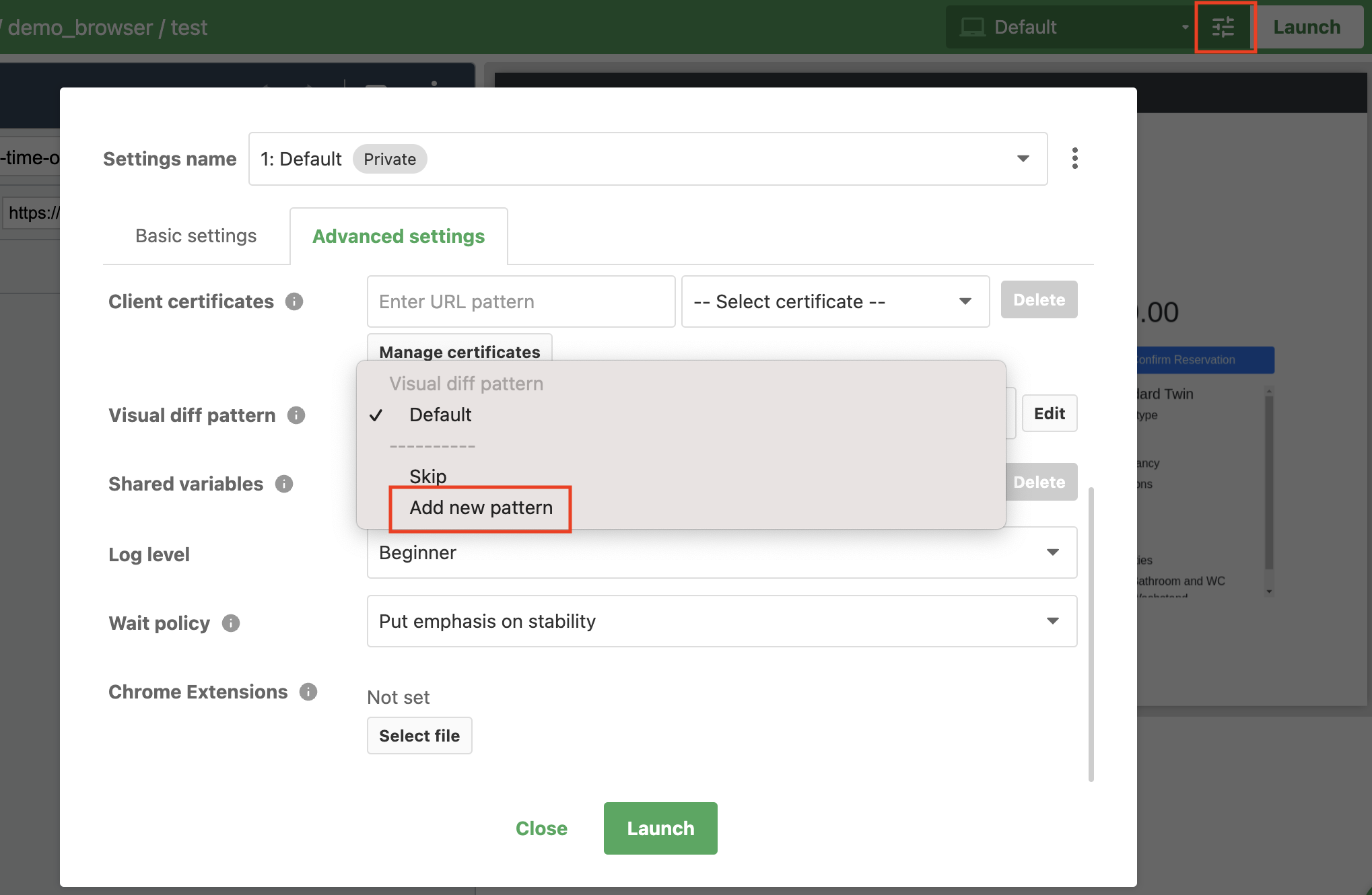 Visual diff checks – MagicPod Help Center