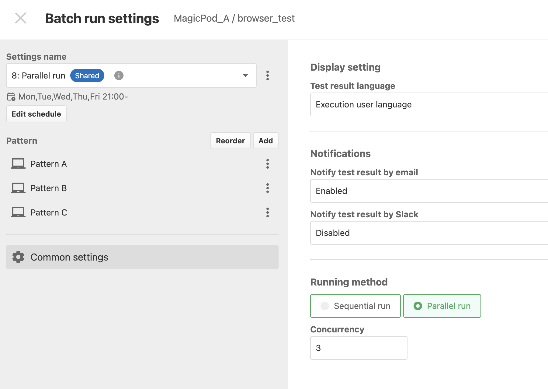 About parallel run – MagicPod Help Center