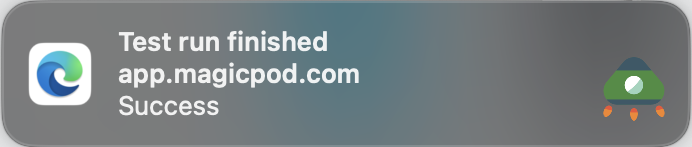Web push notification feature – MagicPod Help Center