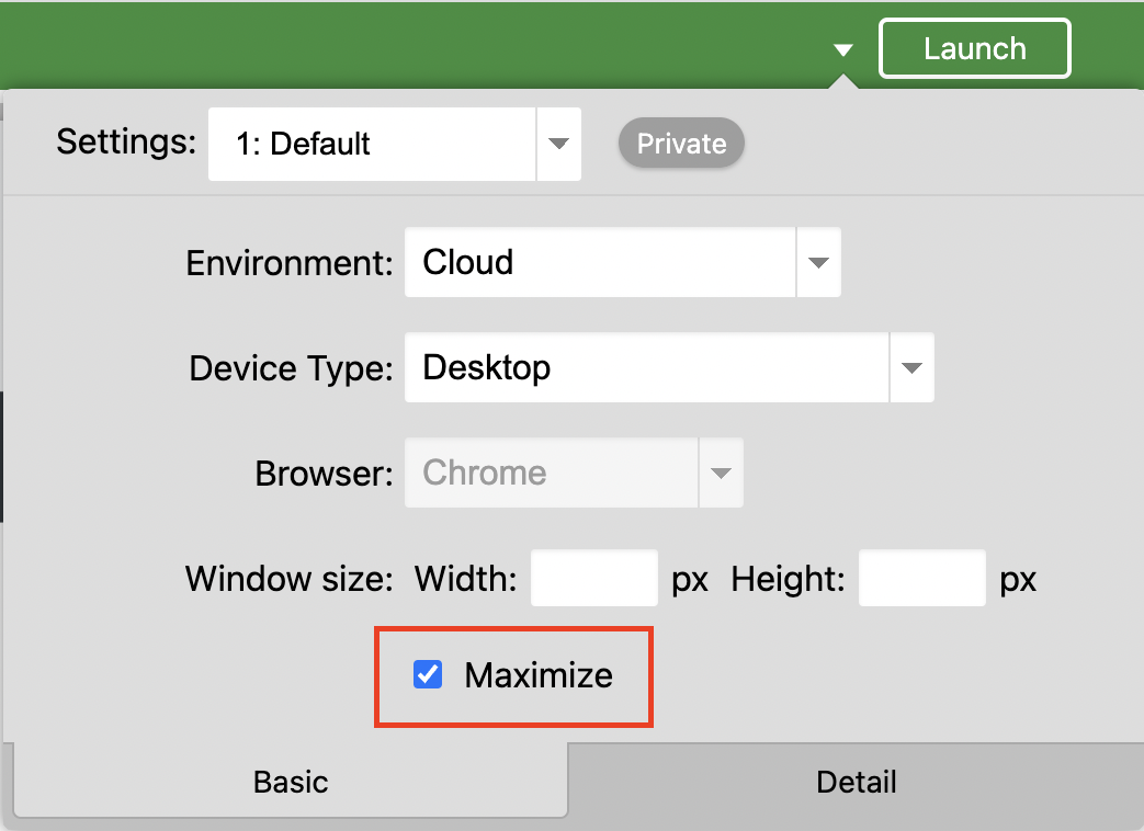 Change a browser window size – MagicPod Help Center